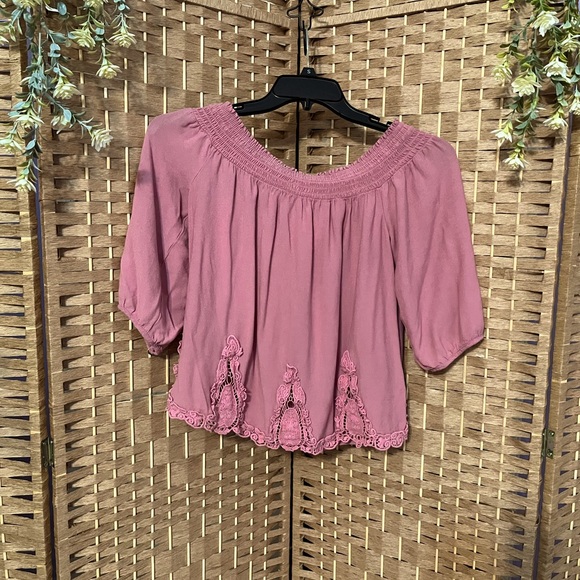Xhilaration | Tops | Sweet N Pink Peasant Top | Poshmark
